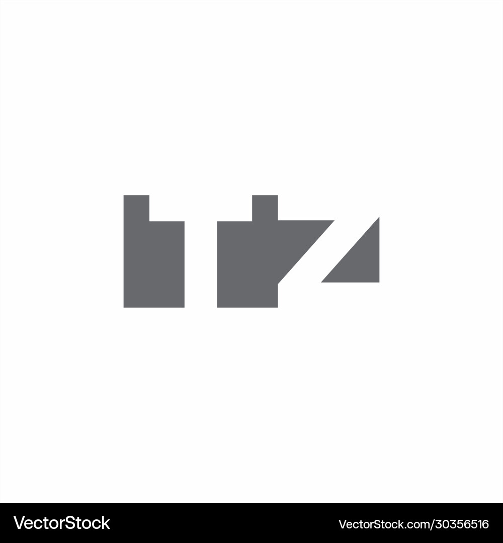 Tz logo monogram with negative space style design Vector Image