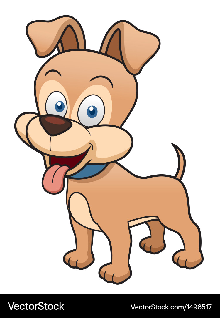 Cartoon dog Royalty Free Vector Image - VectorStock