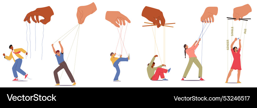 Cartoon of characters breaking Royalty Free Vector Image