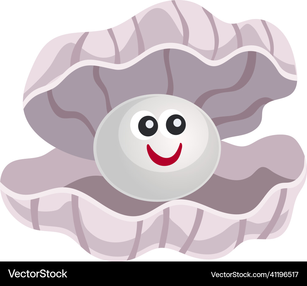 Cartoon pearl Royalty Free Vector Image - VectorStock