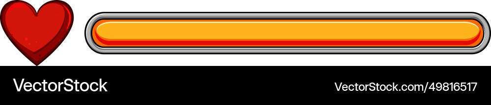 Loading health bar cartoon Royalty Free Vector Image