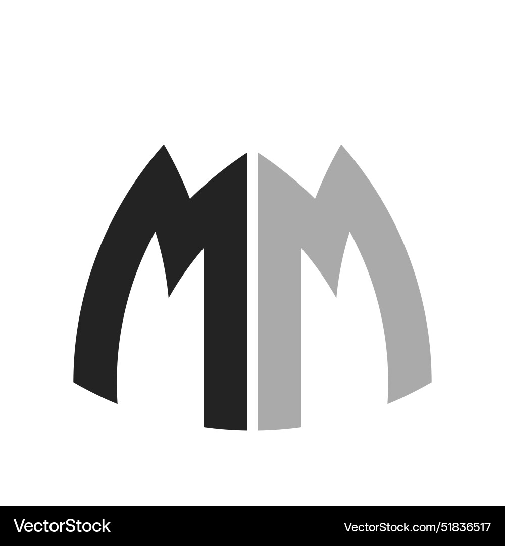 Modern creative mm logo design letter icon Vector Image