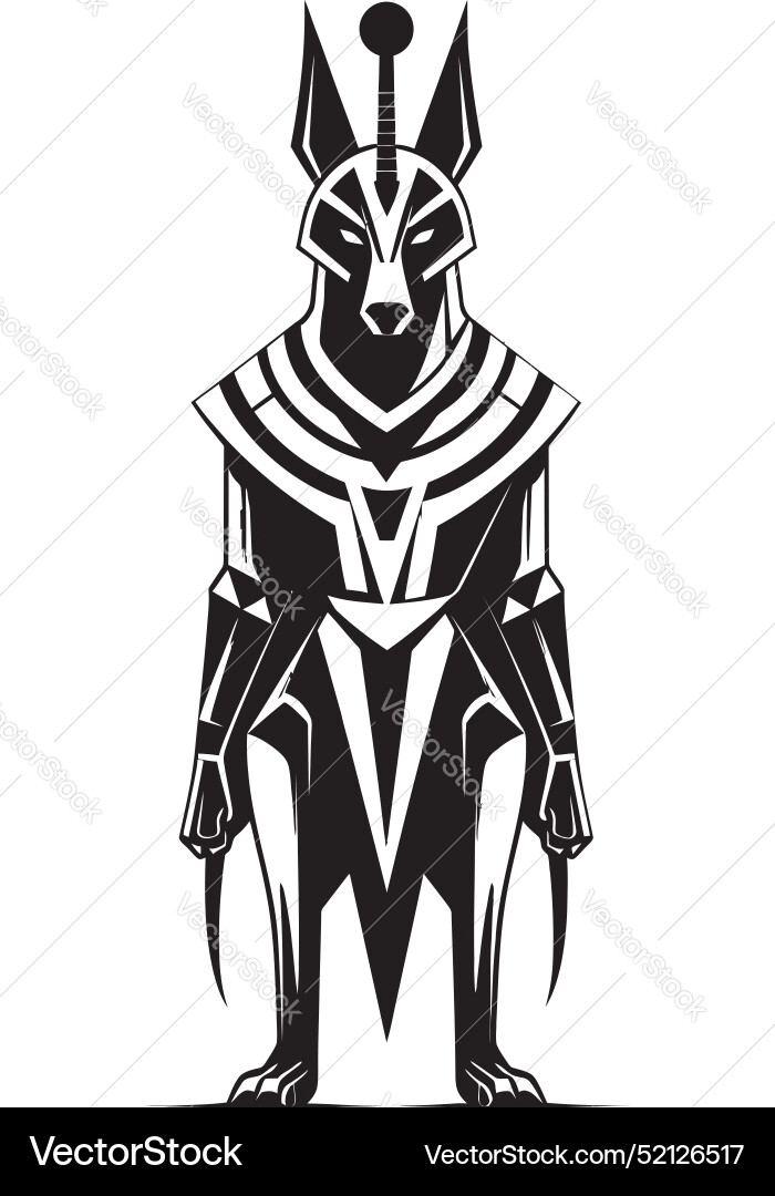 Mythological majesty an abstract anubis logo Vector Image