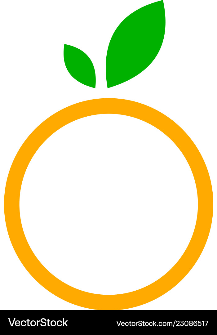 Orange logo design icon Royalty Free Vector Image