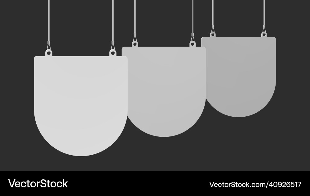 Pennant dangler hanging from ceiling realistic Vector Image