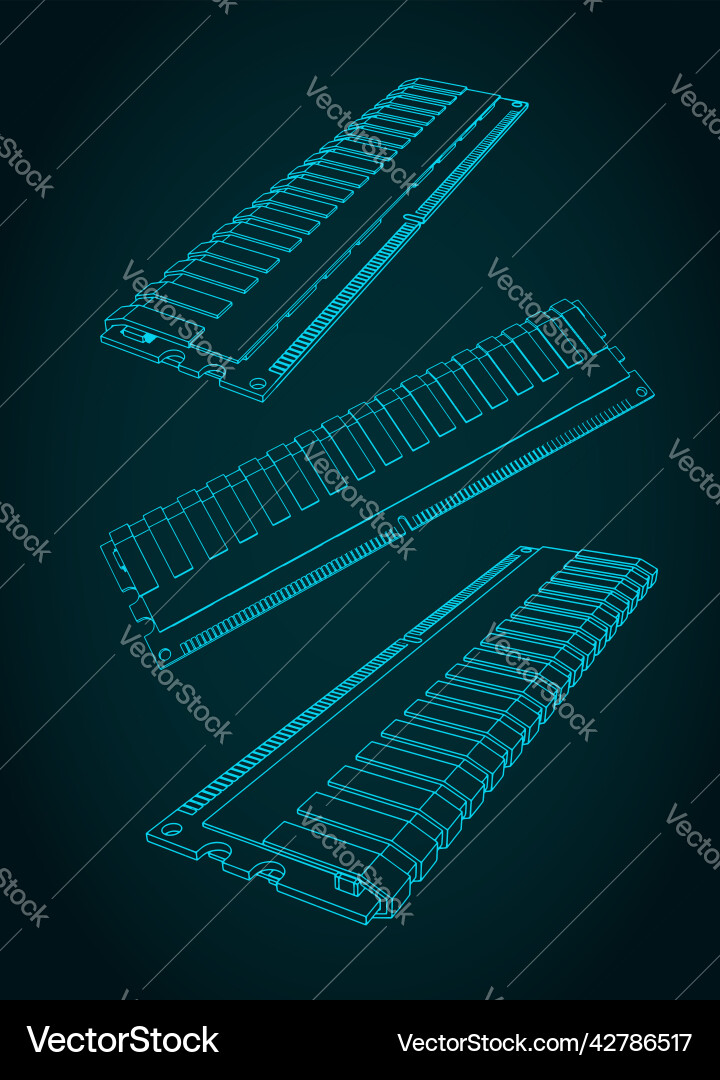 Ram module Royalty Free Vector Image - VectorStock