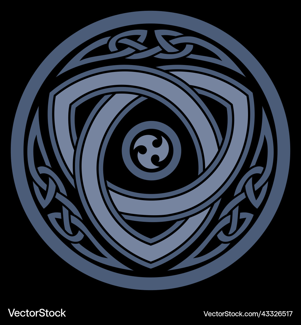 Scandinavian viking design round celtic Royalty Free Vector