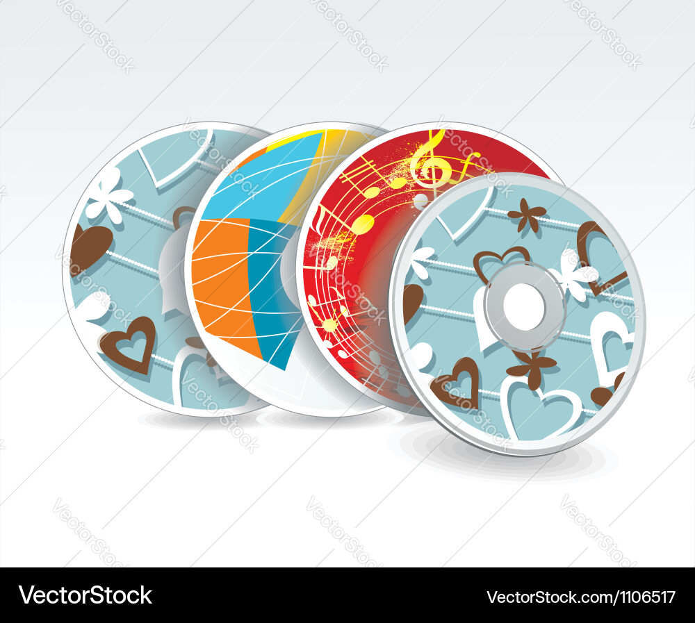 Set of cd cover design template Royalty Free Vector Image