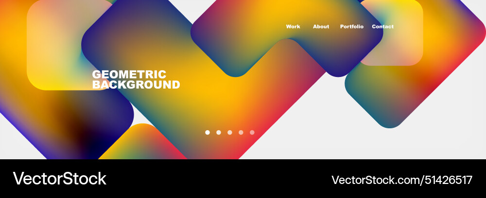 Square internet web page design template Vector Image