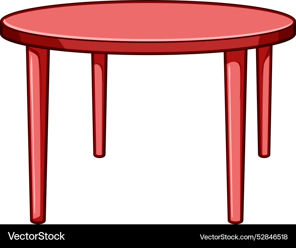 Affordable Kunststoff Tisch Cartoon Lizenzfreier Vektor