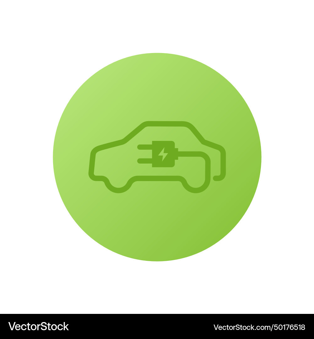 Electric car charger icon on white background Vector Image