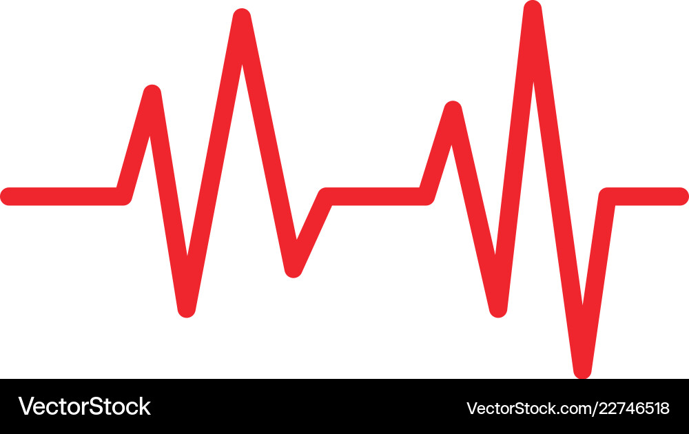 Heart beat ekg graphic design template Royalty Free Vector