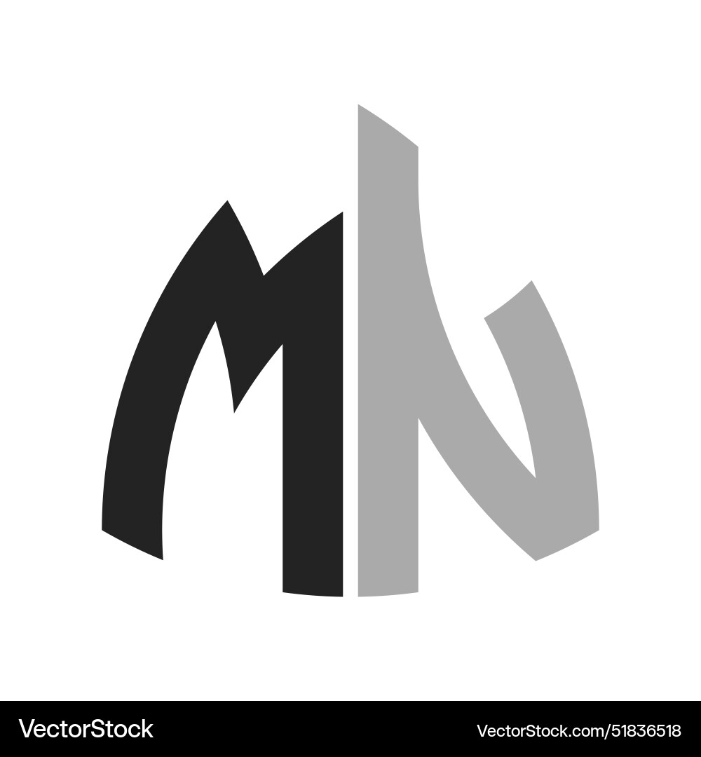 Modern creative mn logo design letter icon Vector Image