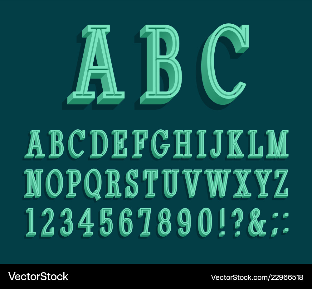 Retro alphabet Royalty Free Vector Image - VectorStock