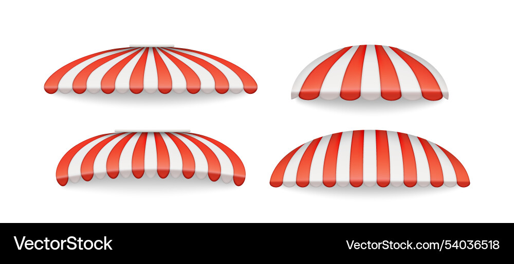 Store front exterior striped roofs Royalty Free Vector Image