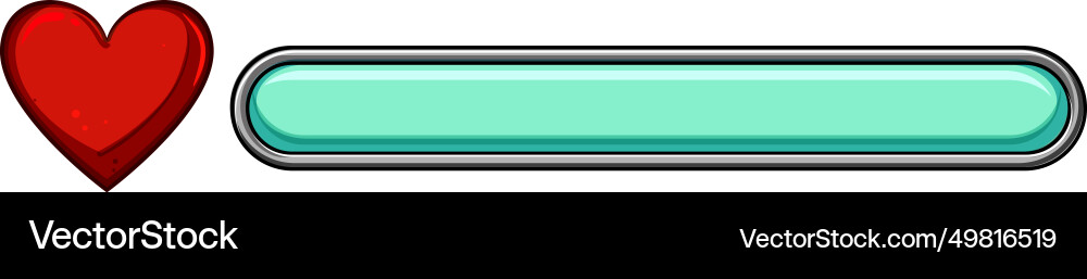 8bit health bar cartoon Royalty Free Vector Image