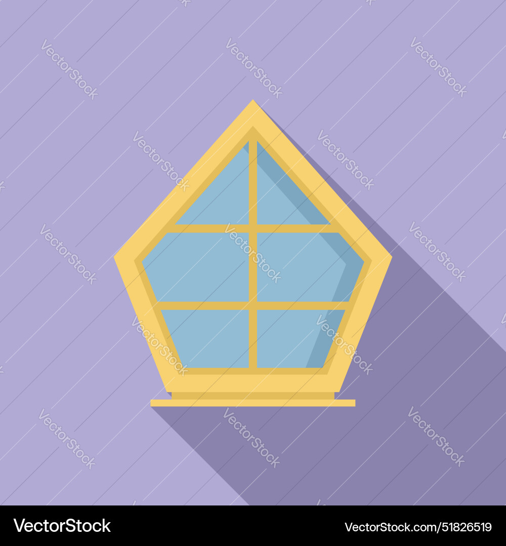 Attic room pentagonal window bringing light inside