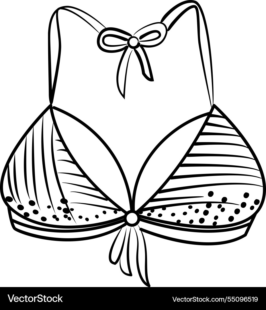 Bikini top Royalty Free Vector Image - VectorStock