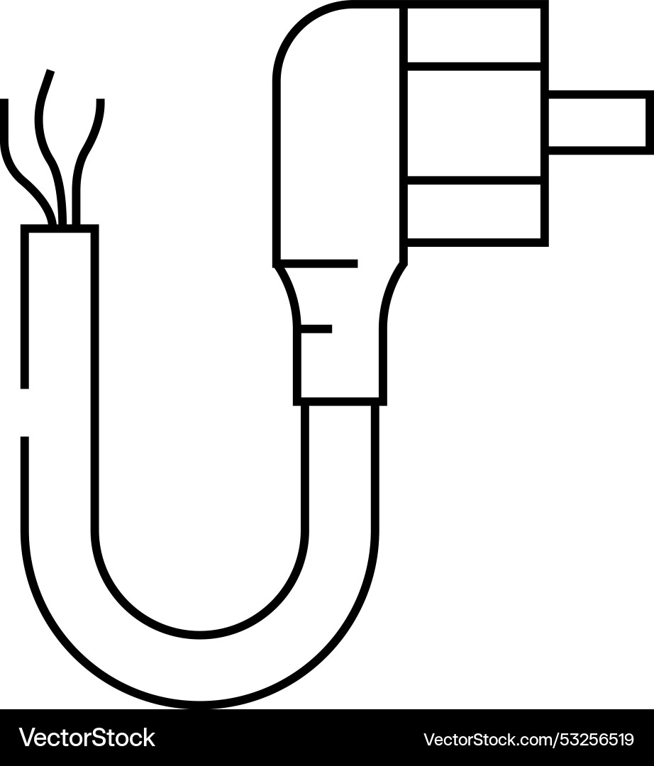 Power cables line icon Royalty Free Vector Image