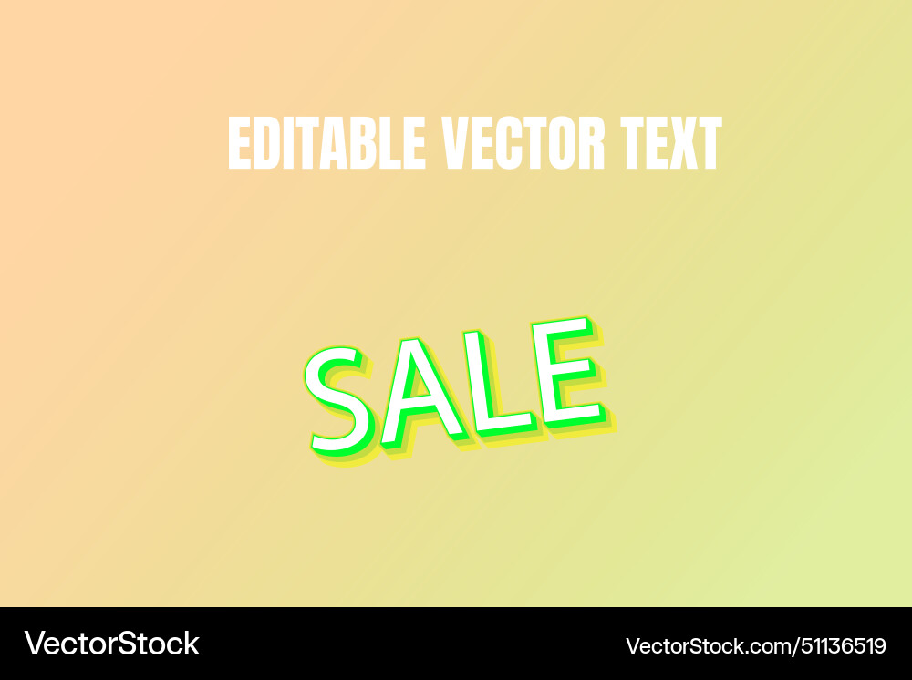 Sale text effect Royalty Free Vector Image - VectorStock