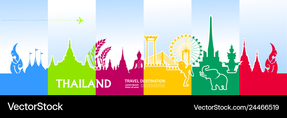 Thailand travel destination Royalty Free Vector Image