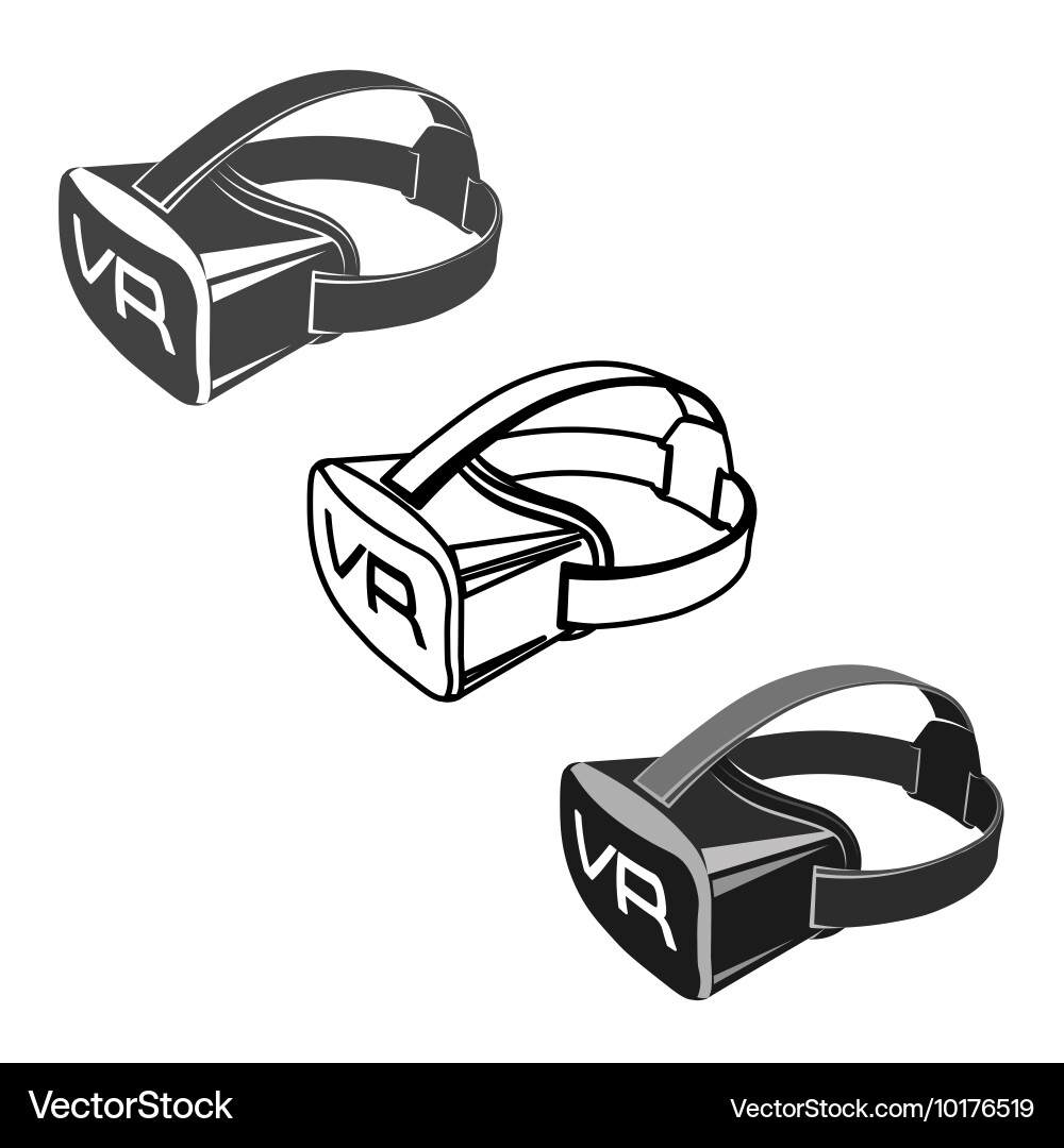 Virtual 3d reality goggles Royalty Free Vector Image