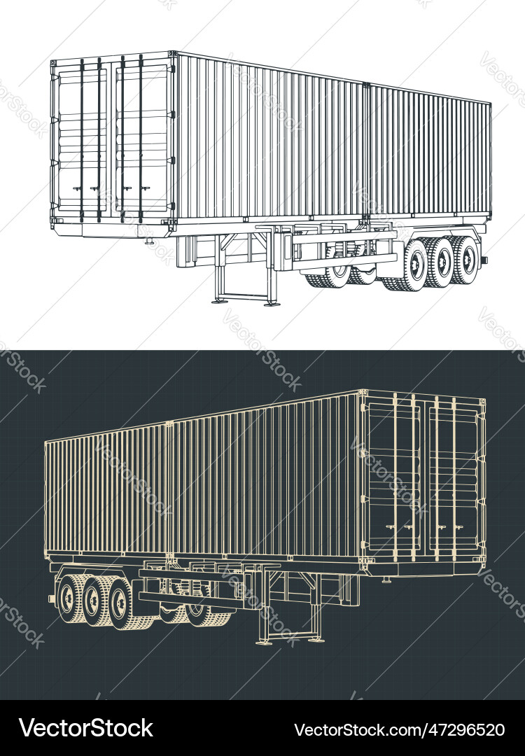 All-terrain vehicle isometric blueprints Vector Image
