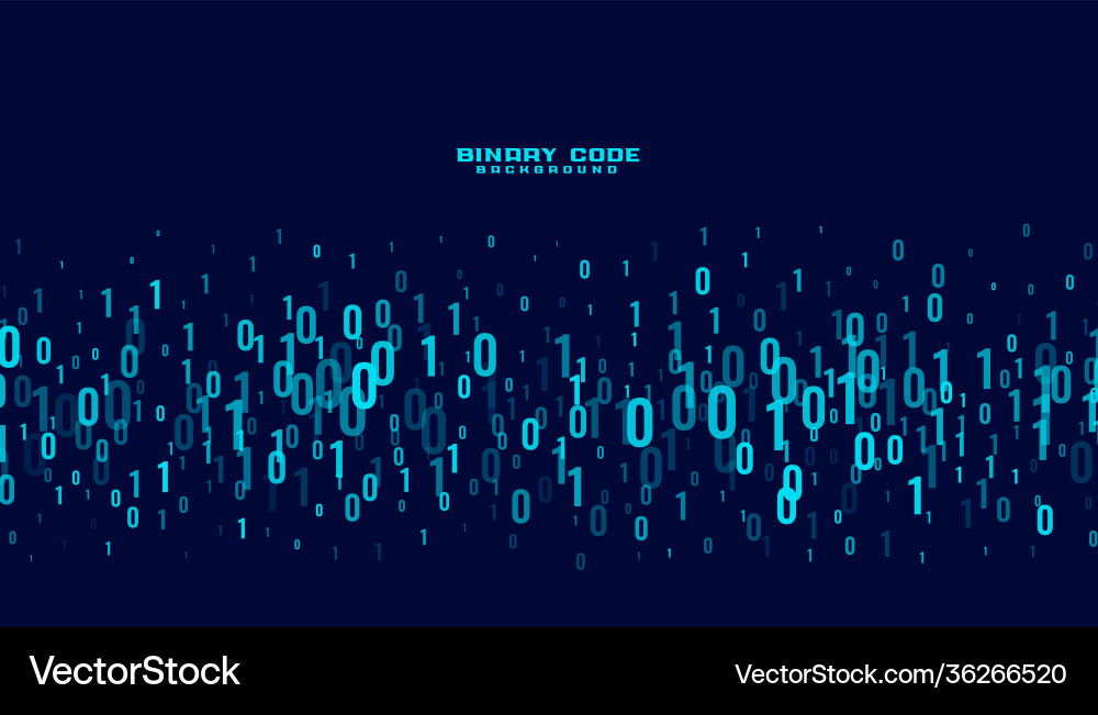 Binary code digital data numbers background Vector Image