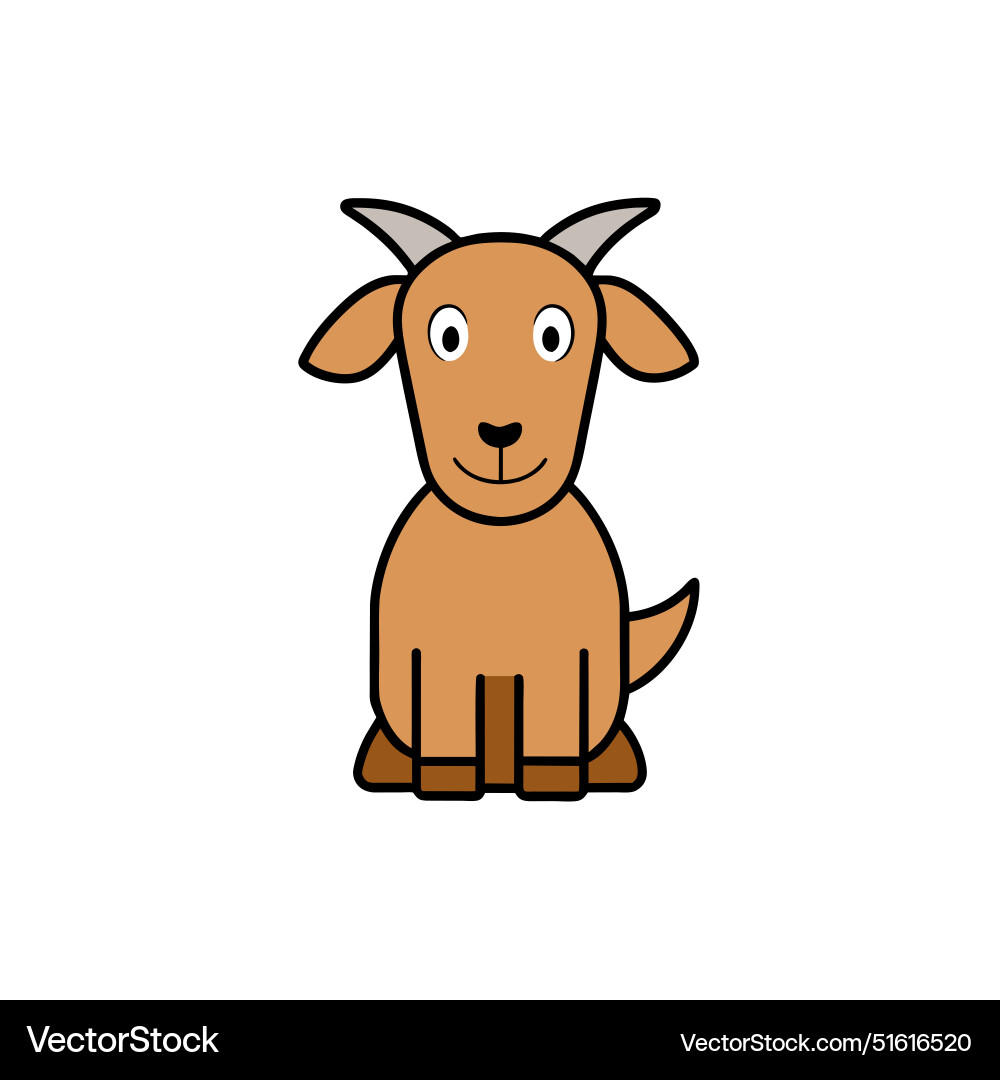 Boer goat sits icon Royalty Free Vector Image - VectorStock