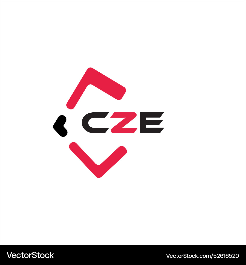 Cze creative minimalist letter logo unique Vector Image