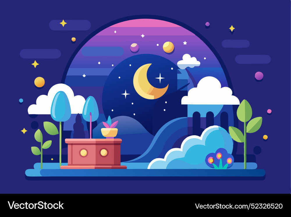 Dream night clean h Royalty Free Vector Image - VectorStock