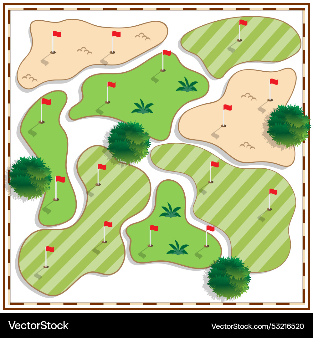 Golf course Royalty Free Vector Image - VectorStock