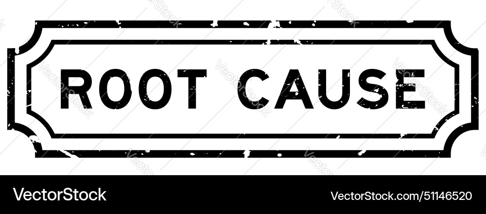 Grunge black root cause word rubber seal stamp Vector Image