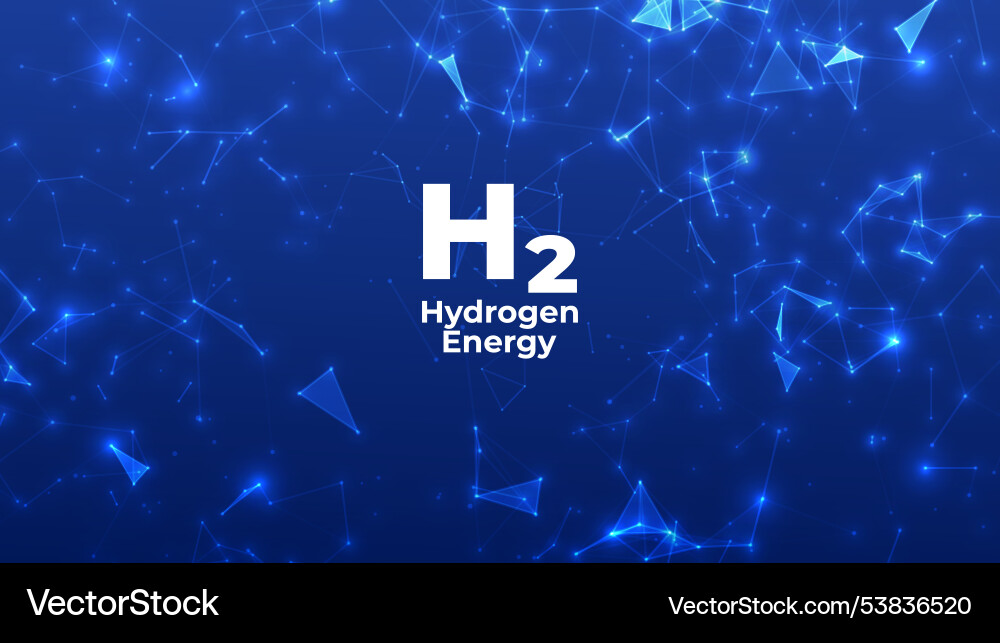 Hydrogen energy fuel cell concept Royalty Free Vector Image
