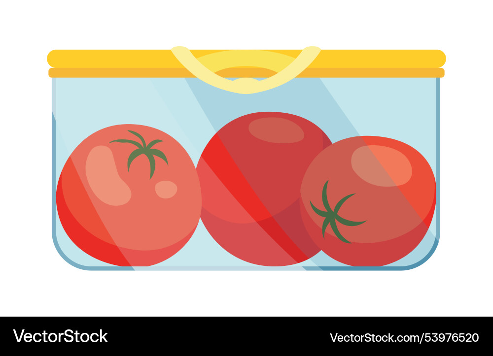 Vibrantly colorful food storage container Vector Image