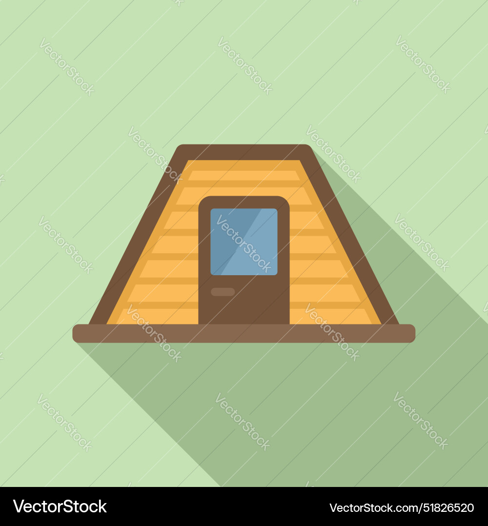 Wooden a frame cabin building representing concept