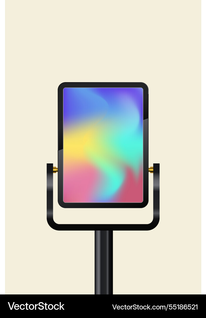 A digital stand signage led display mockup Vector Image