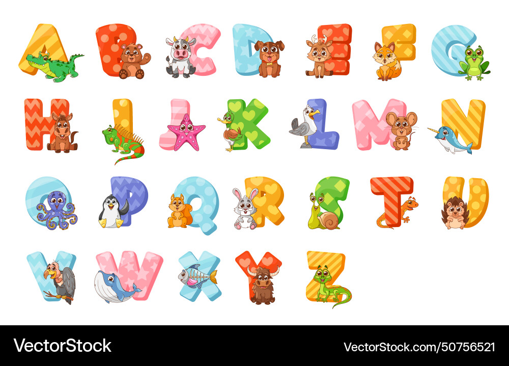 Abc font for kids features playful letters adorned