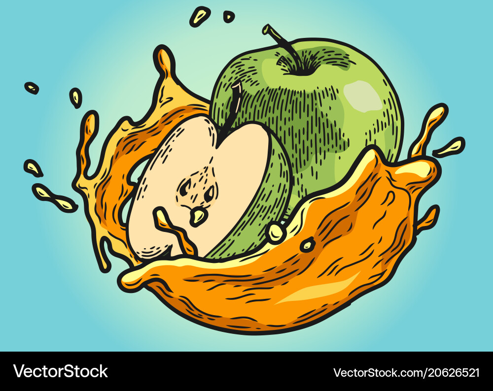 Apple juice color Royalty Free Vector Image - VectorStock