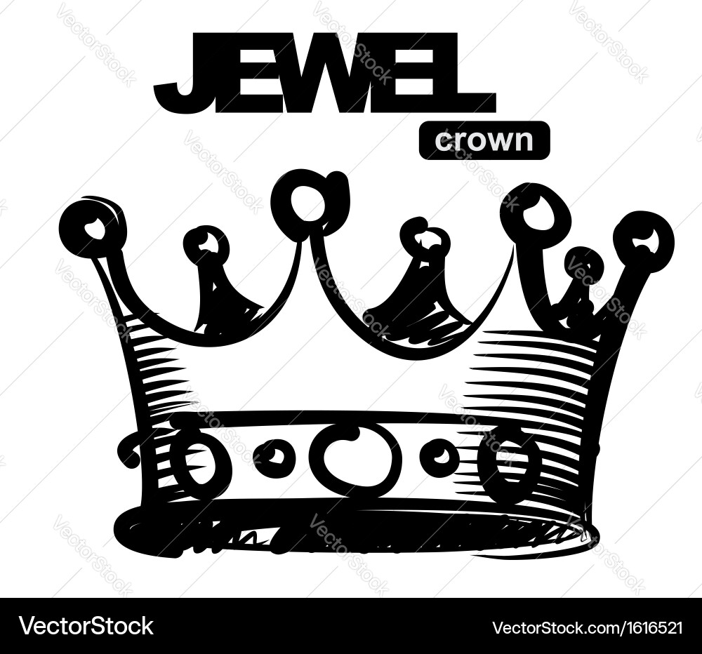 Black crown Royalty Free Vector Image - VectorStock