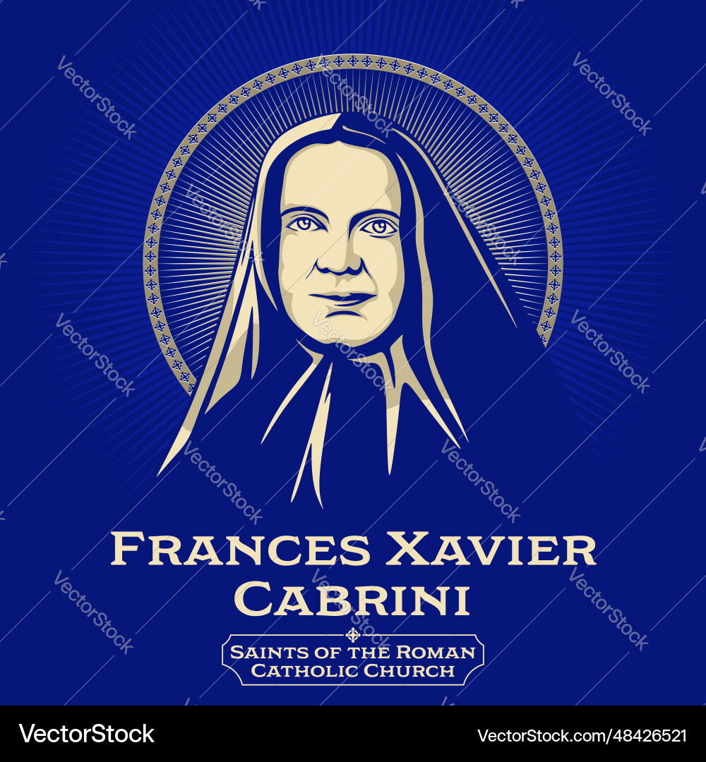 Catholic saints frances xavier cabrini Royalty Free Vector
