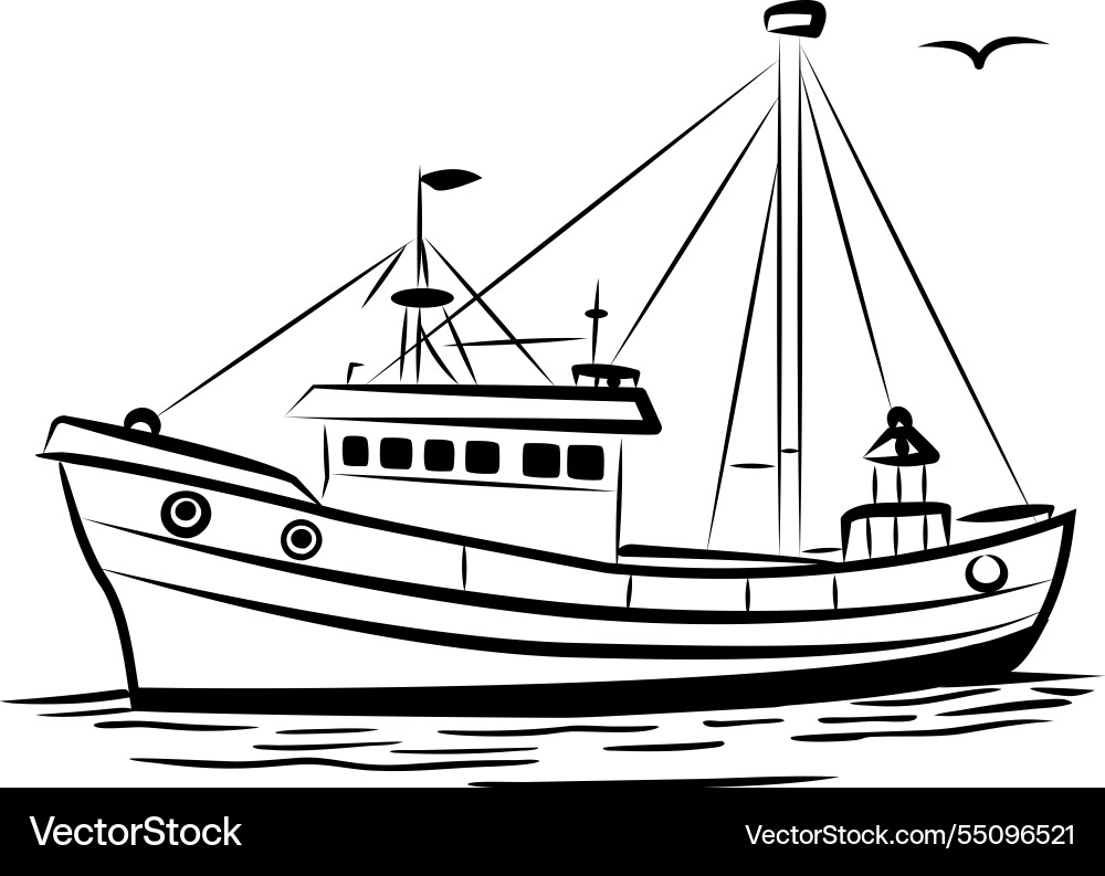 Fishing boat Royalty Free Vector Image - VectorStock