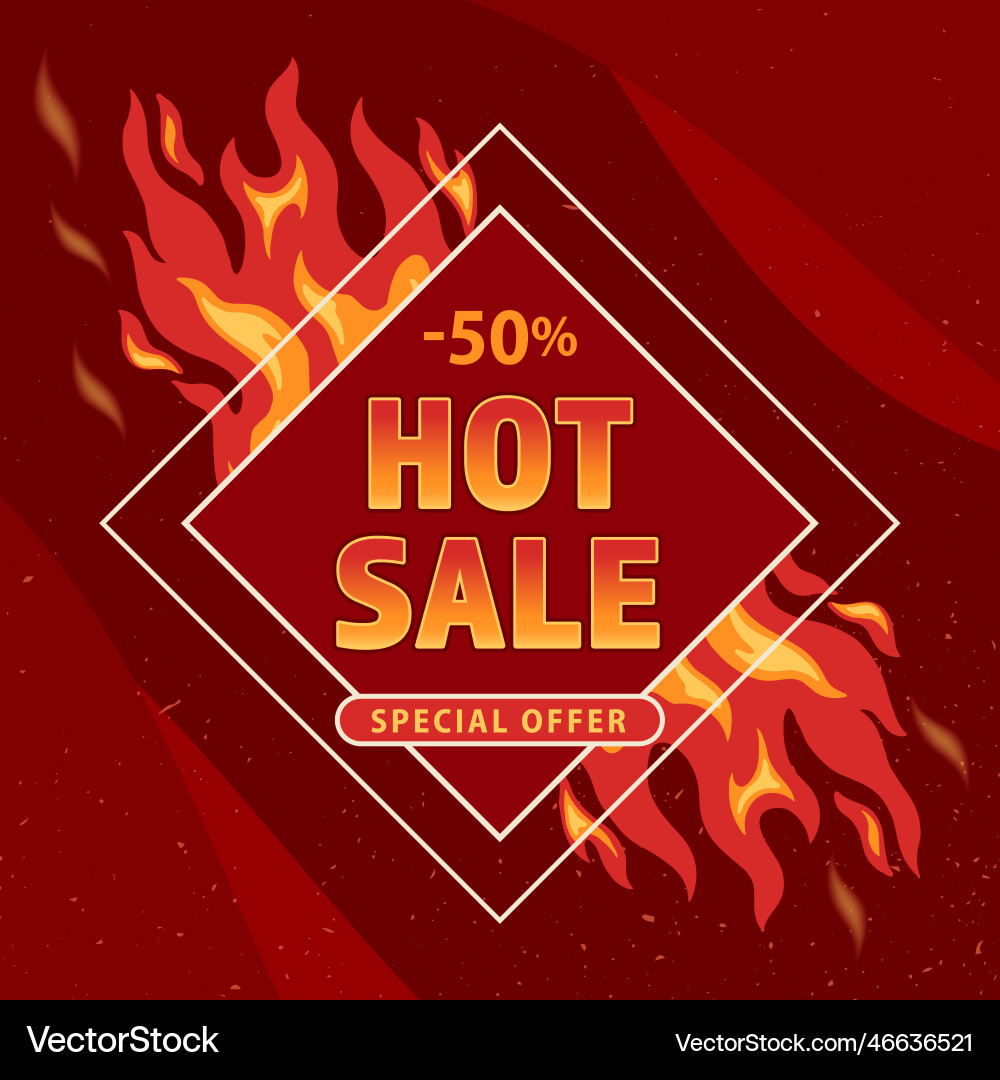 Hot sale shopping colorful flyer Royalty Free Vector Image