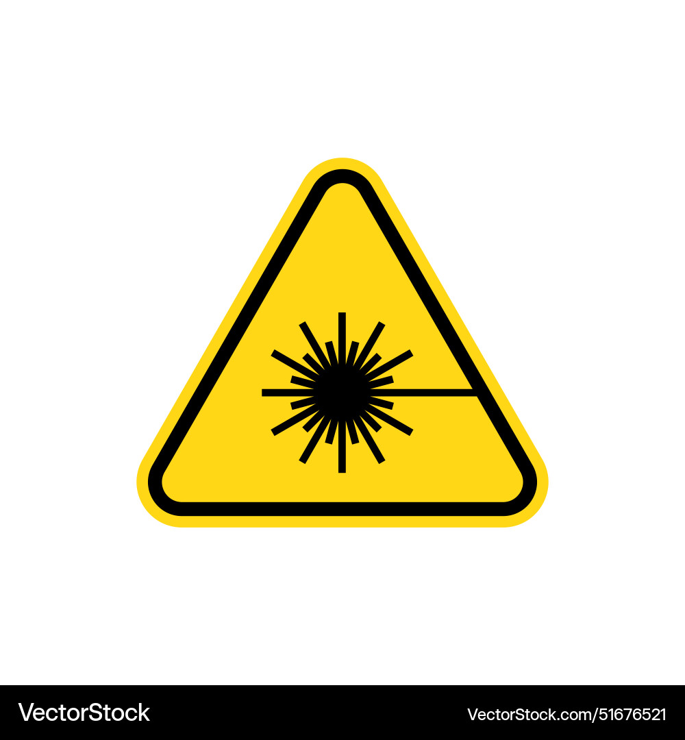 Laser hazard sign or laser symbol Royalty Free Vector Image