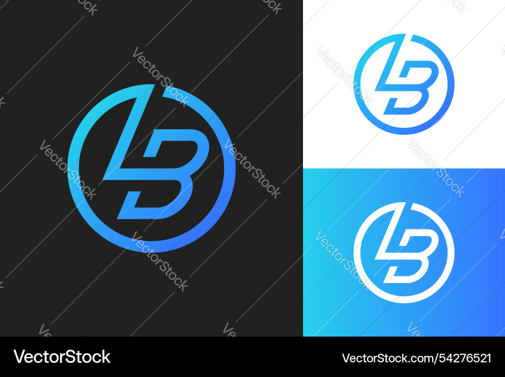 Lb logo modern monogram initial brand identity Vector Image