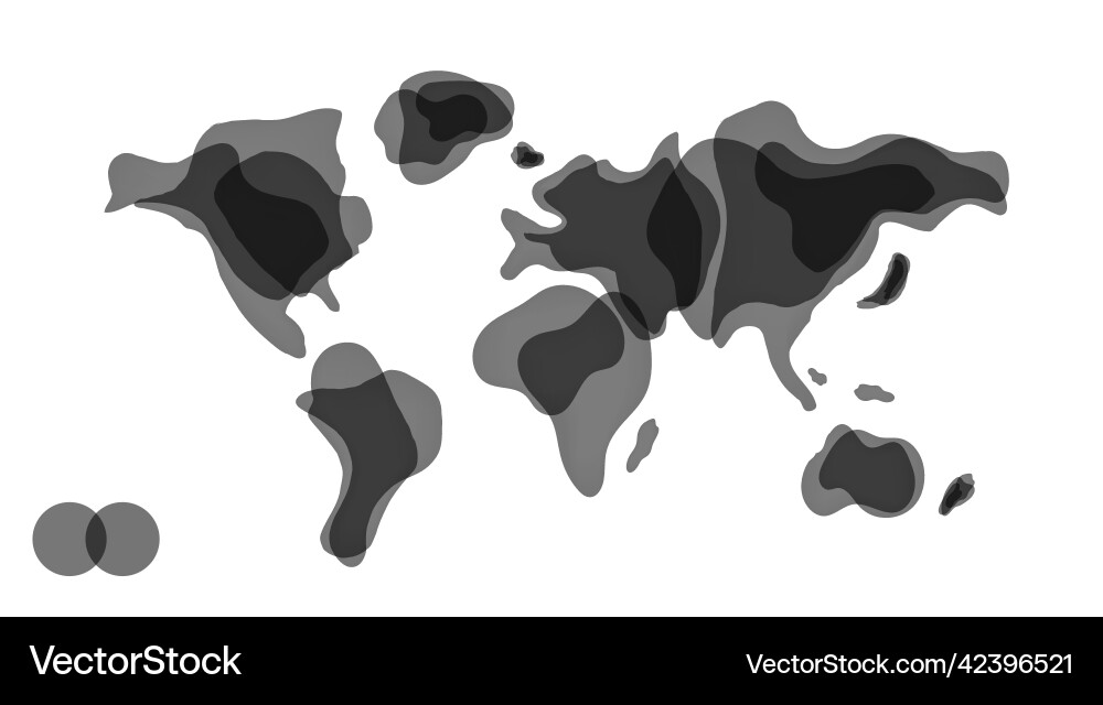 Liquid shaped world map lava lamp continents Vector Image