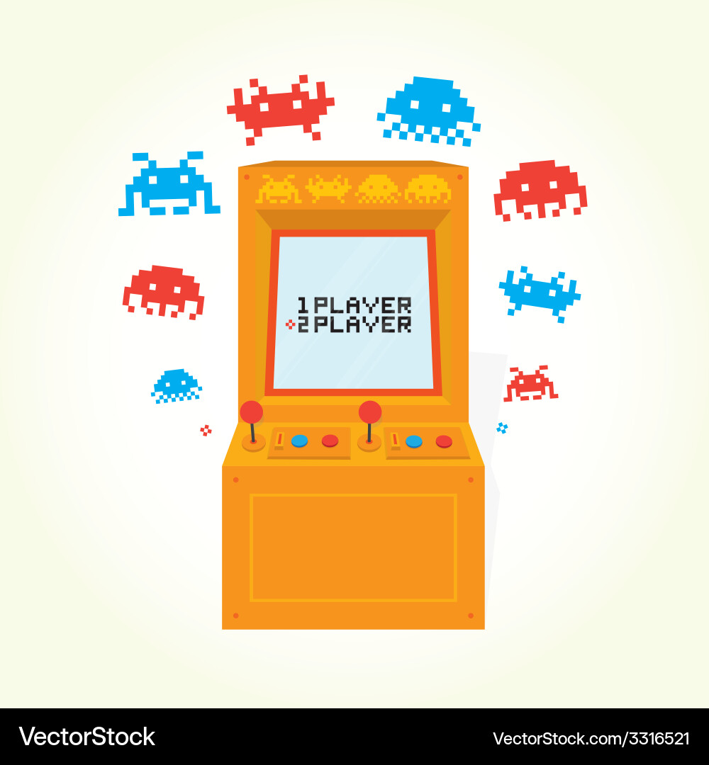 Retro arcade machine Royalty Free Vector Image