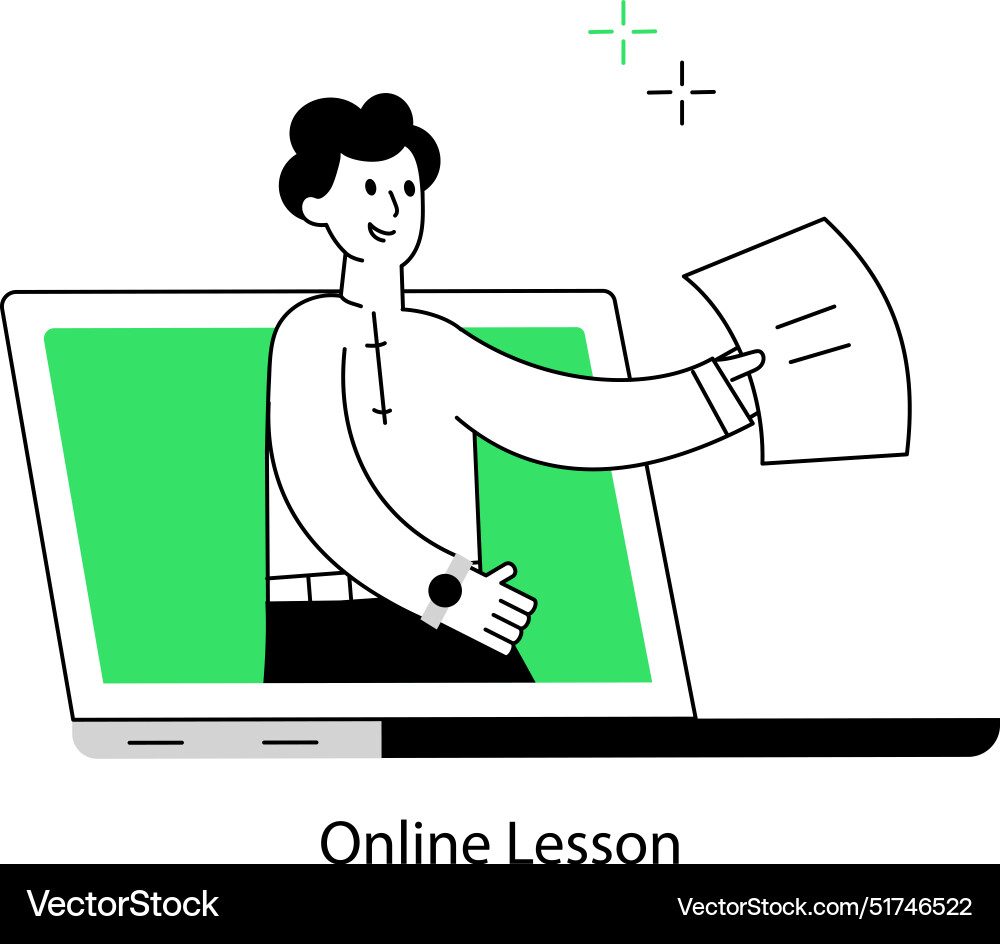 A customizable outline mini of online Royalty Free Vector