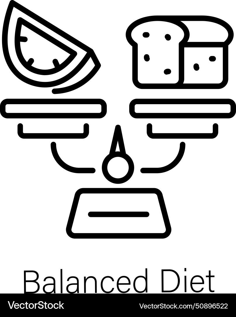 Balanced diet Royalty Free Vector Image - VectorStock