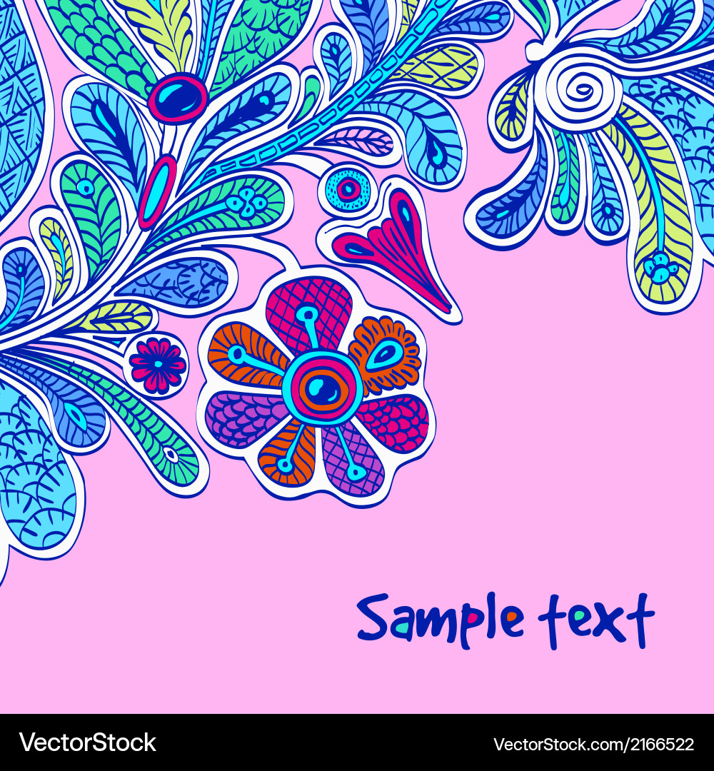 Floral and decorative background Royalty Free Vector Image